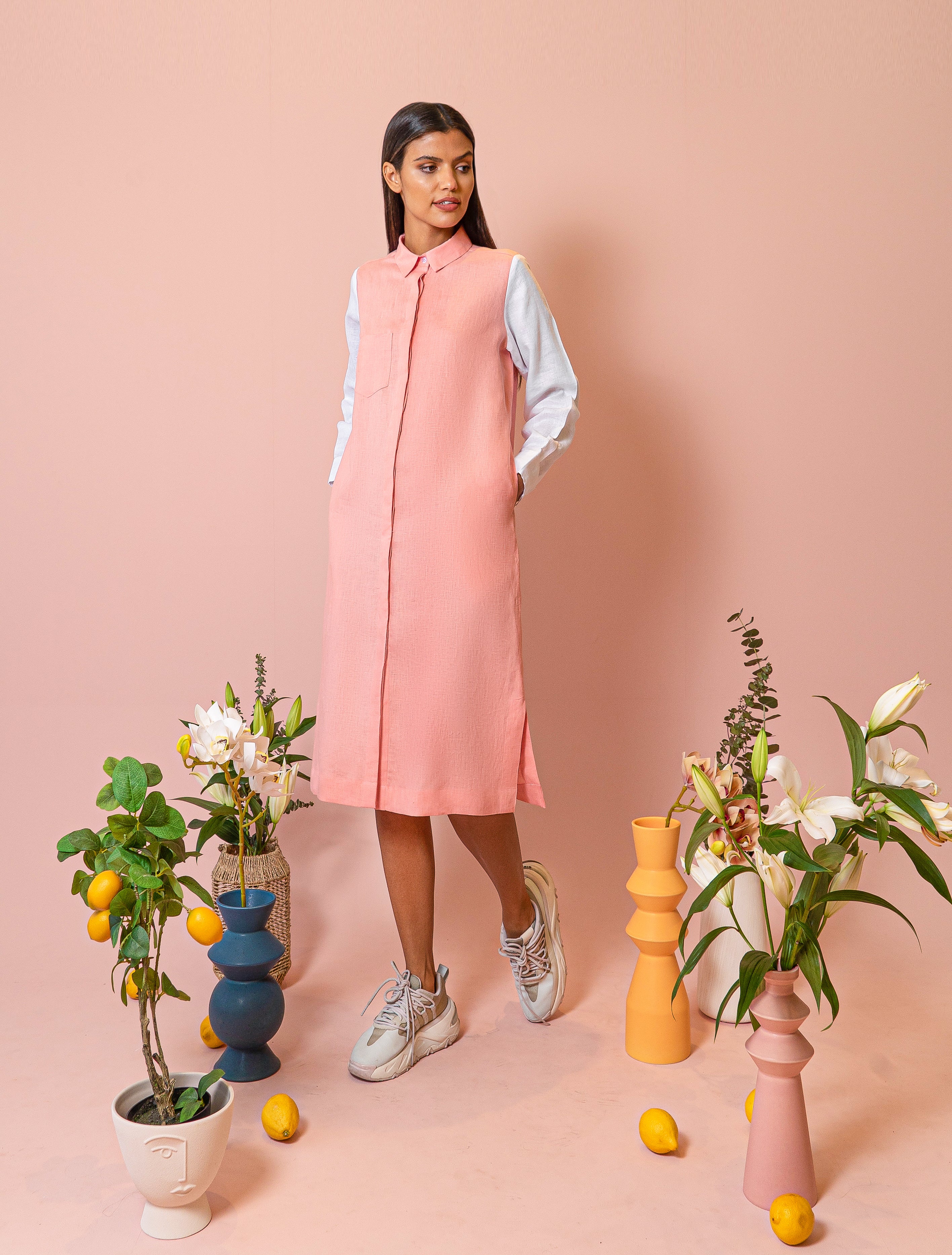 Layla color-block shirt dress – Ta-Noura.com